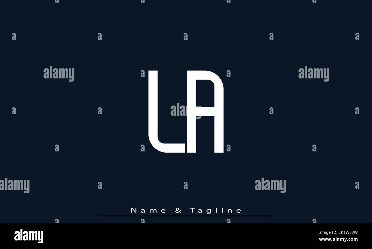Alphabet letters Initials Monogram logo LA , AL Stock Vector Image ...