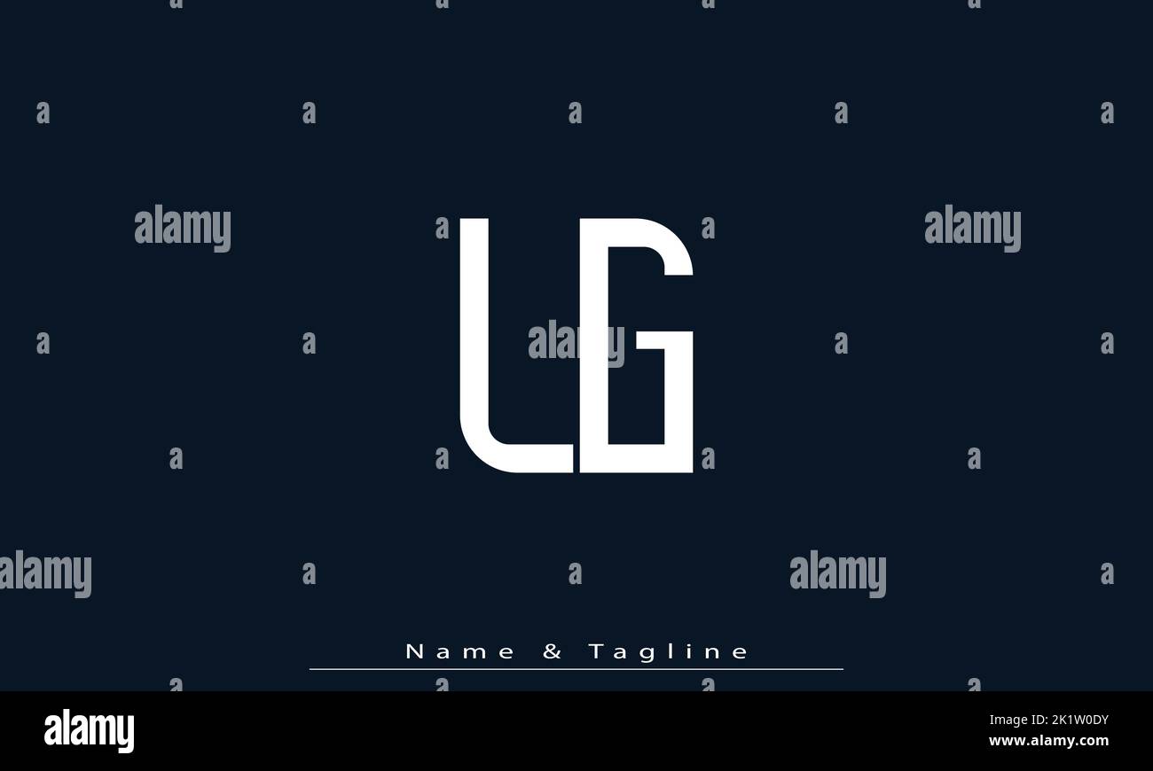 Alphabet letters Initials Monogram logo LG , GL Stock Vector Image ...