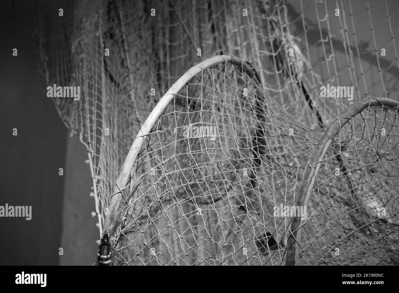 A black and white closeup of a net Stock Photo - Alamy