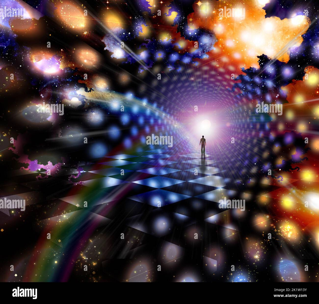 Man path journey. 3D rendering Stock Photo - Alamy