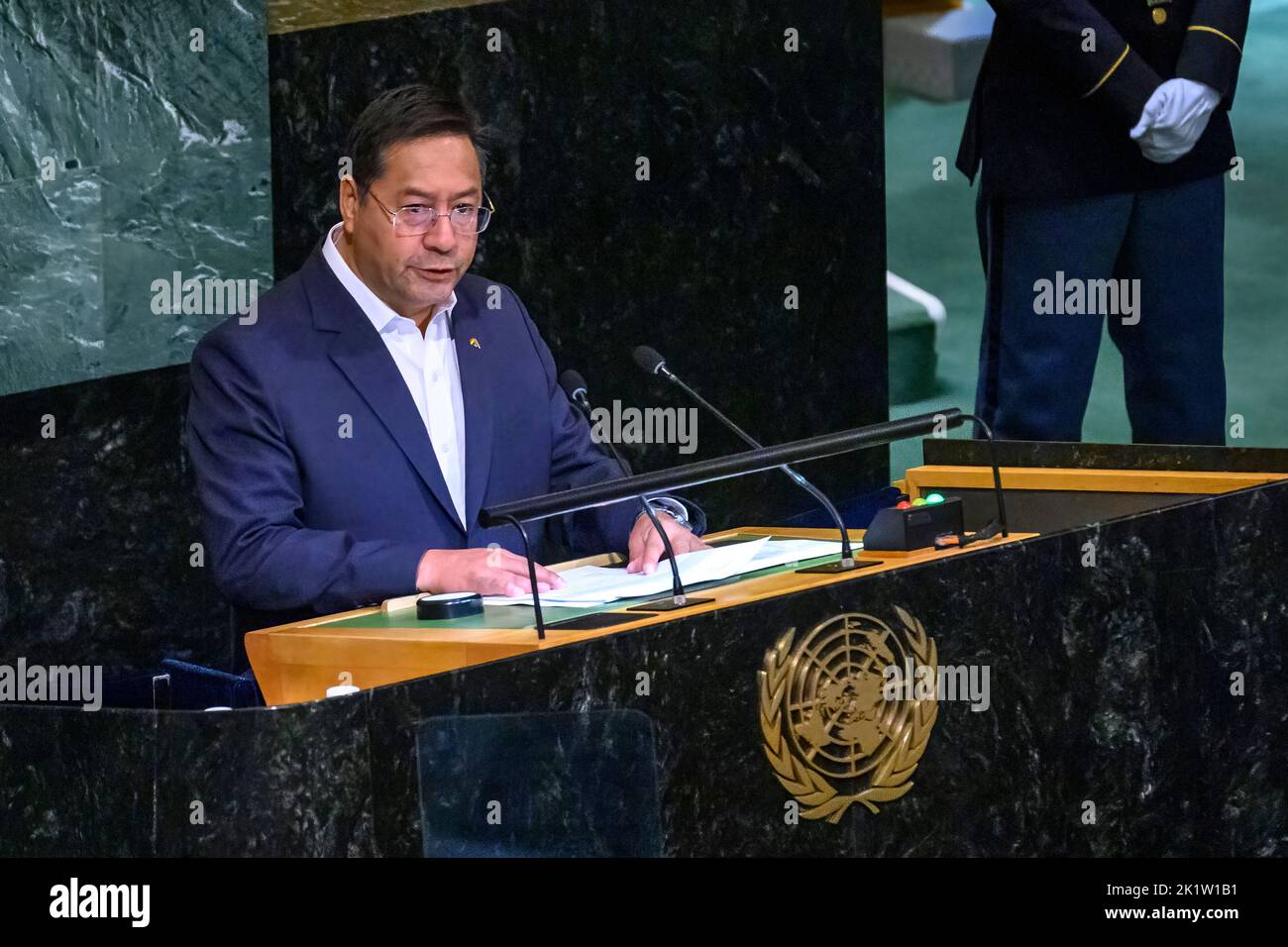 New York, USA. 20th Sep, 2022. Luis Alberto Arce Catacora ...