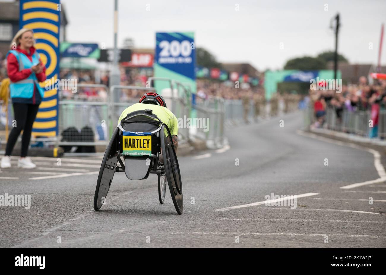 men's wheelchair race in this years 2022 Great North Run half marathon ...