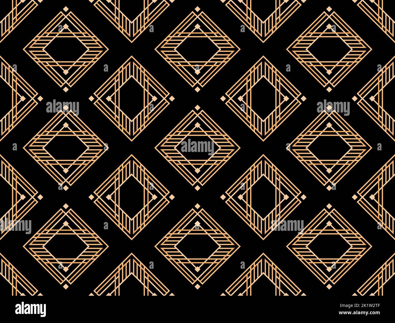Geometric seamless pattern in art deco style. Golden lines pattern ...