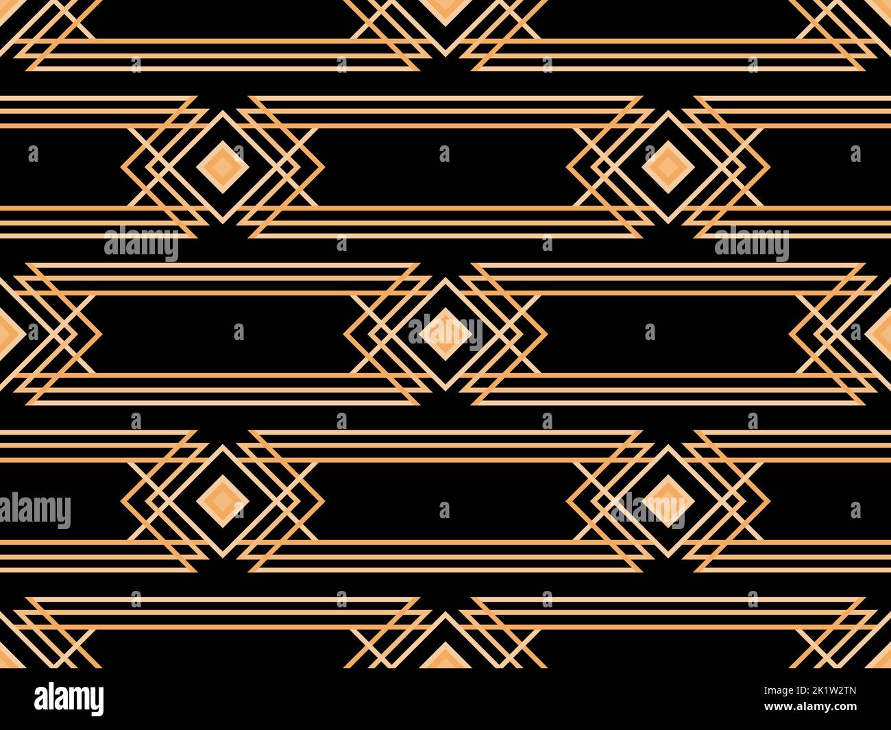 Geometric seamless pattern in art deco style. Golden lines pattern ...