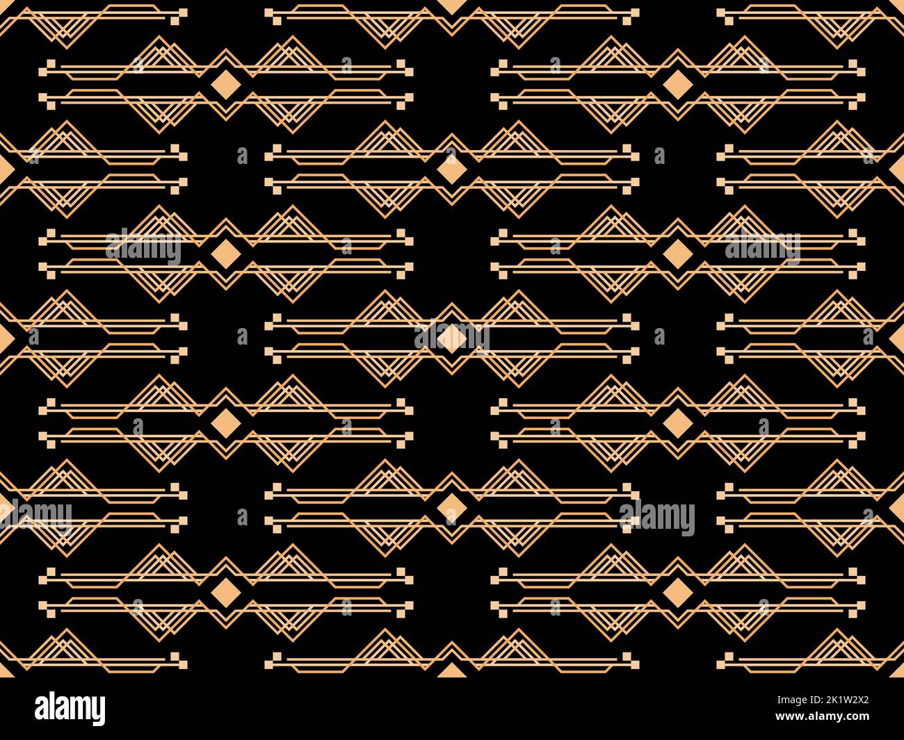 Geometric seamless pattern in art deco style. Golden lines pattern ...