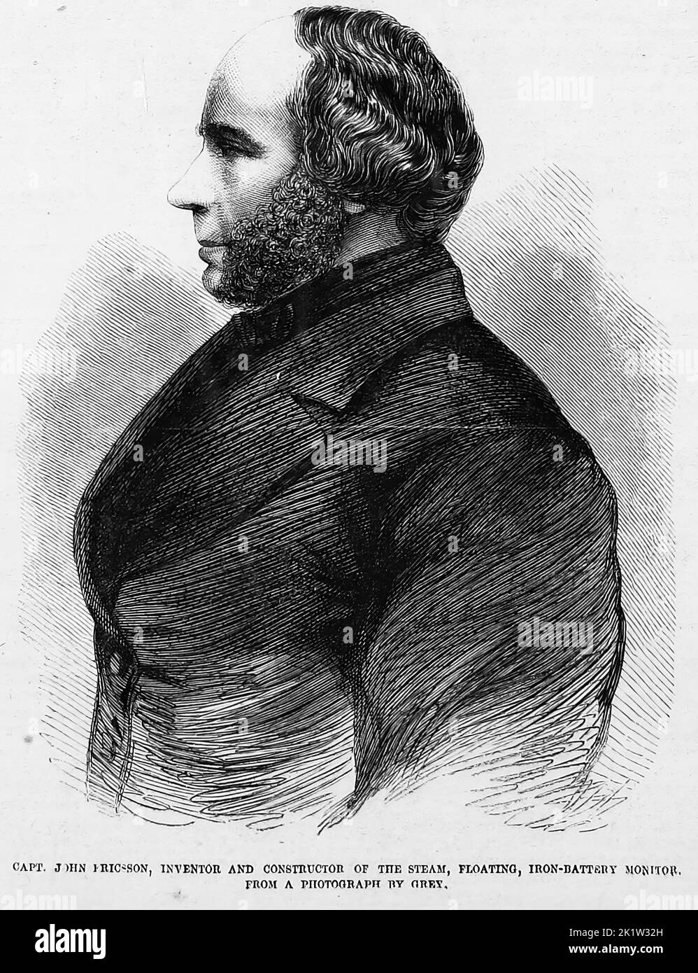 Portrait of Captain John Ericsson, inventor and constructor of the ...