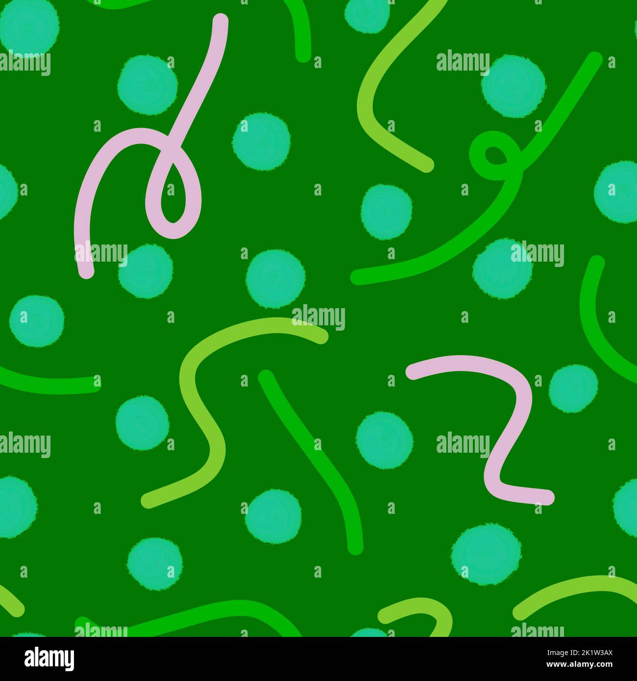 Polka dots and stripes ribbons seamless abstract markers pattern for ...