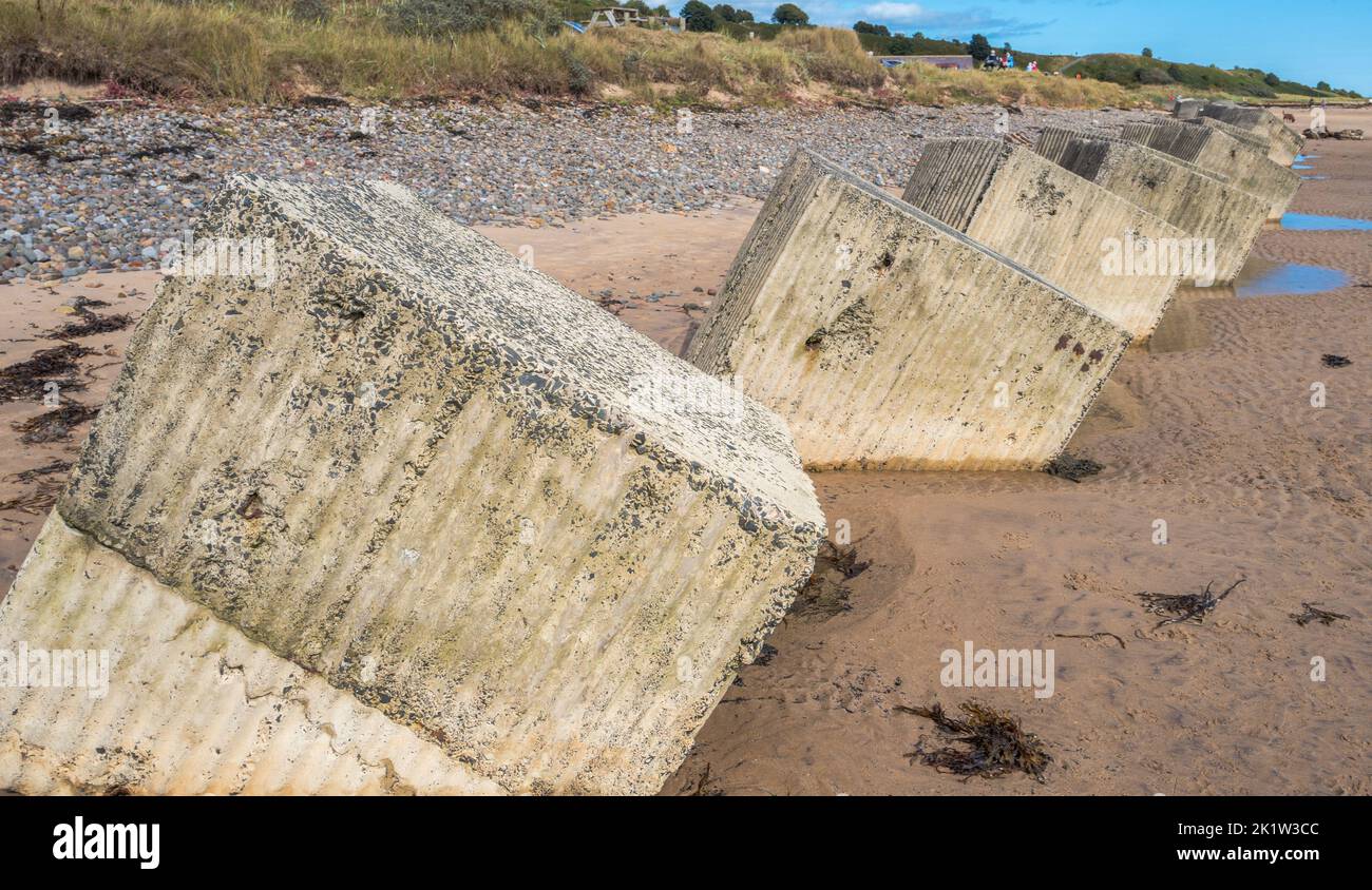 Large concrete blocks used as second world war anti-tank defences on ...