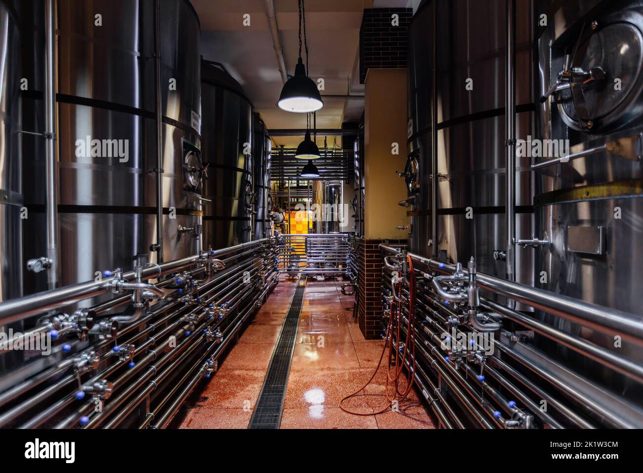 Private microbrewery industrial interior hi-res stock photography and ...