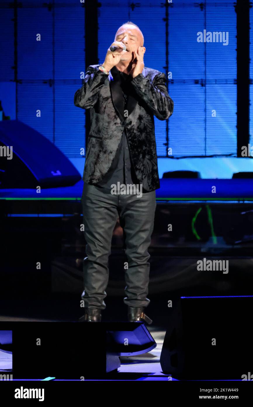 Verona, Italy, 20 September 2022, The Italian singer Eros Ramazzotti ...