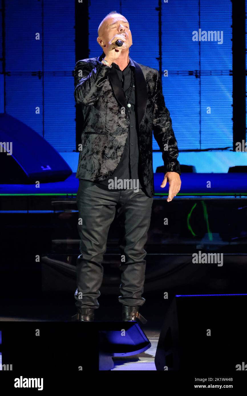 Verona, Italy, 20 September 2022, The Italian singer Eros Ramazzotti ...