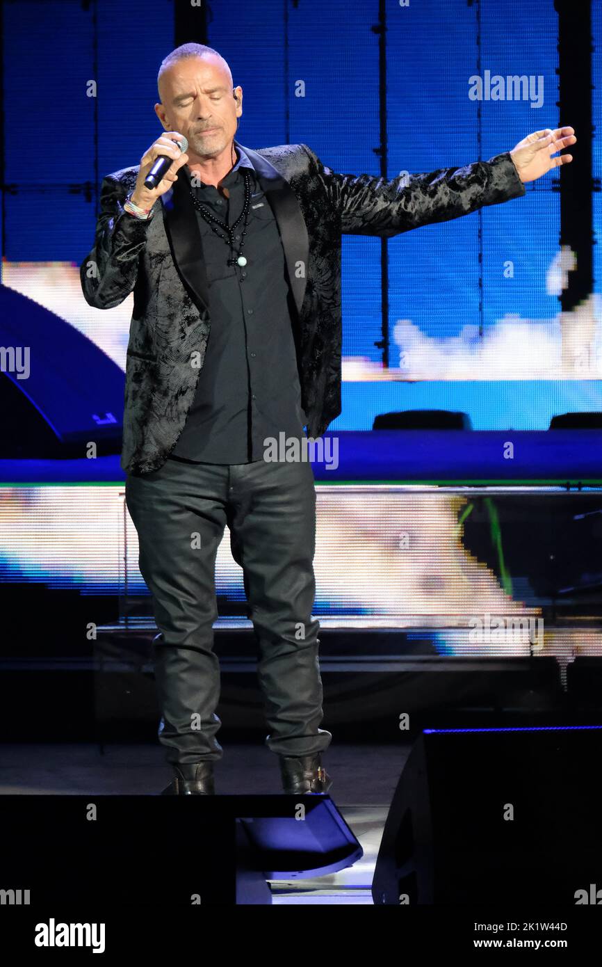 Verona, Italy, 20 September 2022, The Italian singer Eros Ramazzotti ...
