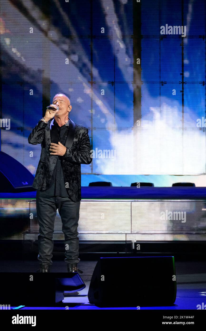 Verona, Italy, 20 September 2022, The Italian singer Eros Ramazzotti ...
