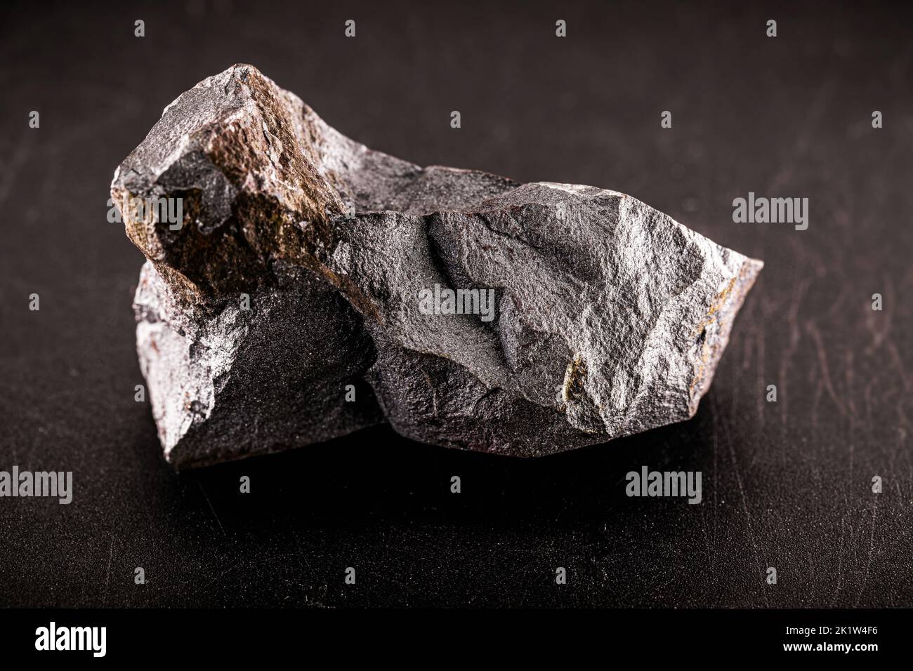 steel ore, produced from iron ore, isolated black background Stock ...