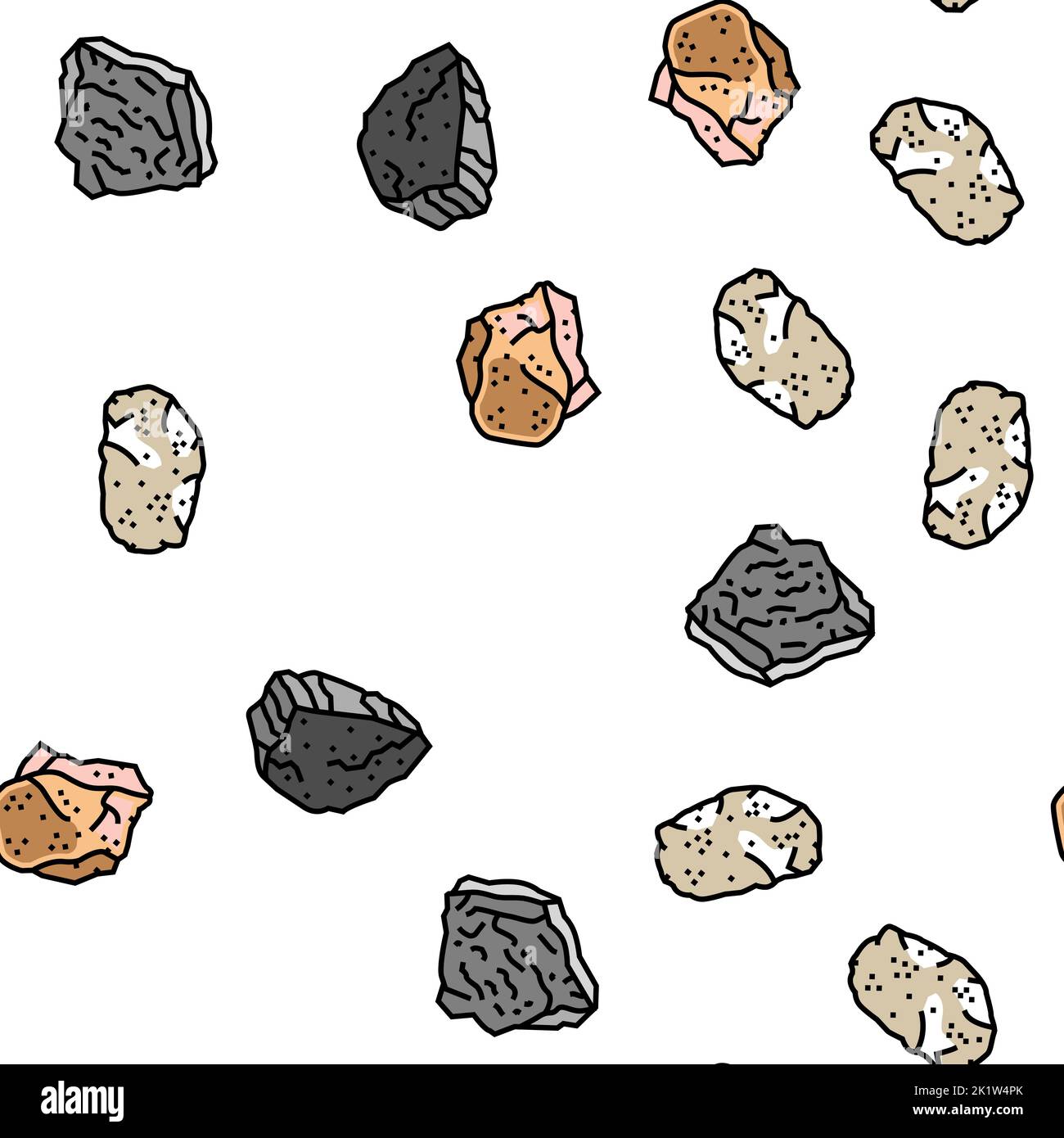 stone rock texture nature vector seamless pattern Stock Vector Image ...
