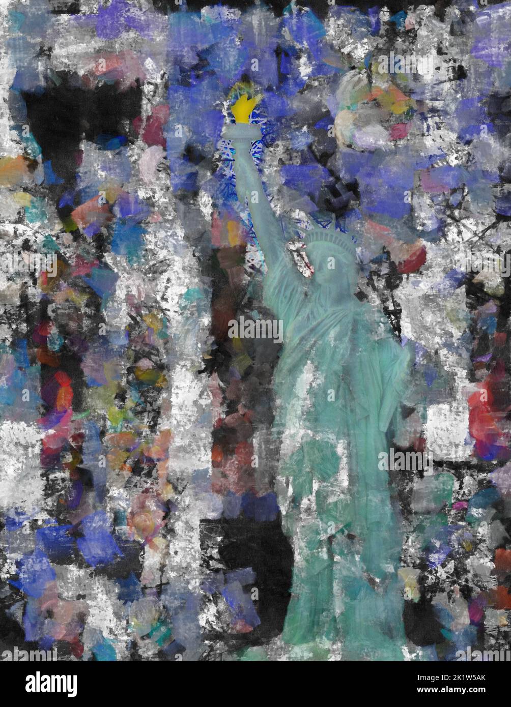 Statue of Liberty. 3D rendering Stock Photo - Alamy