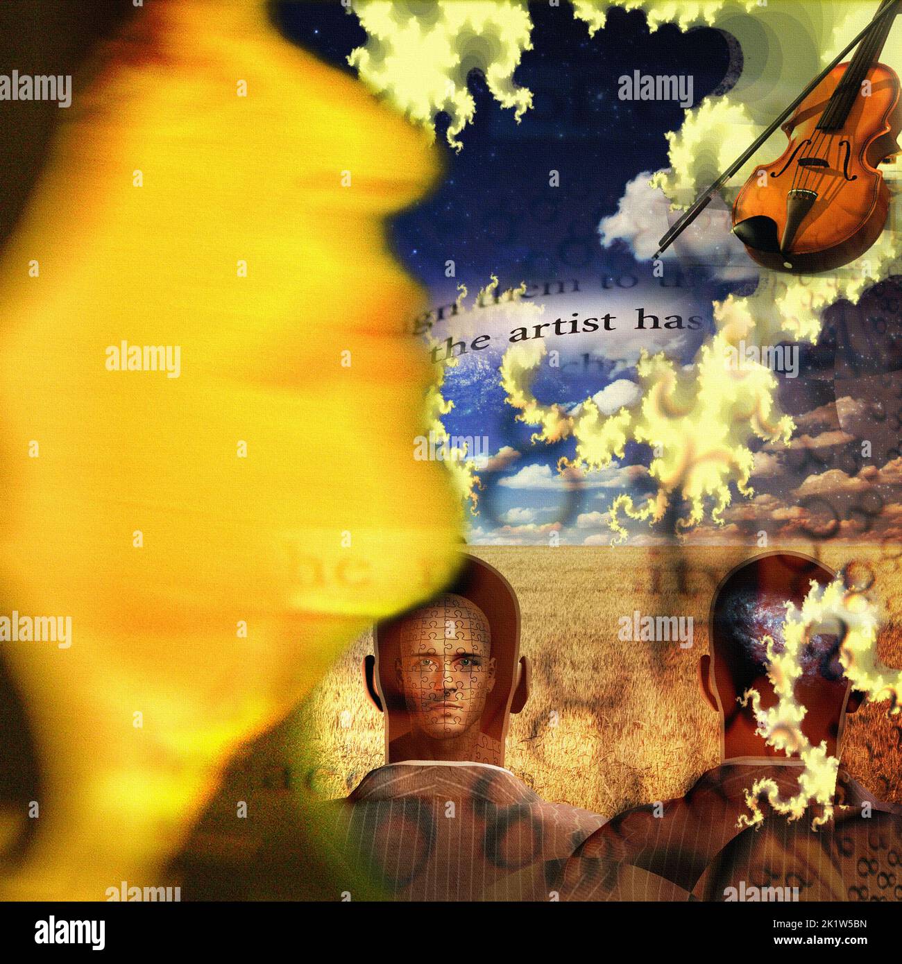 Musical Abstract Art. 3D rendering Stock Photo - Alamy