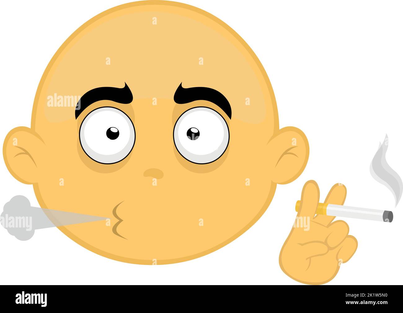 Vector Emoticon Illustration Of The Face Of A Yellow Cartoon Character