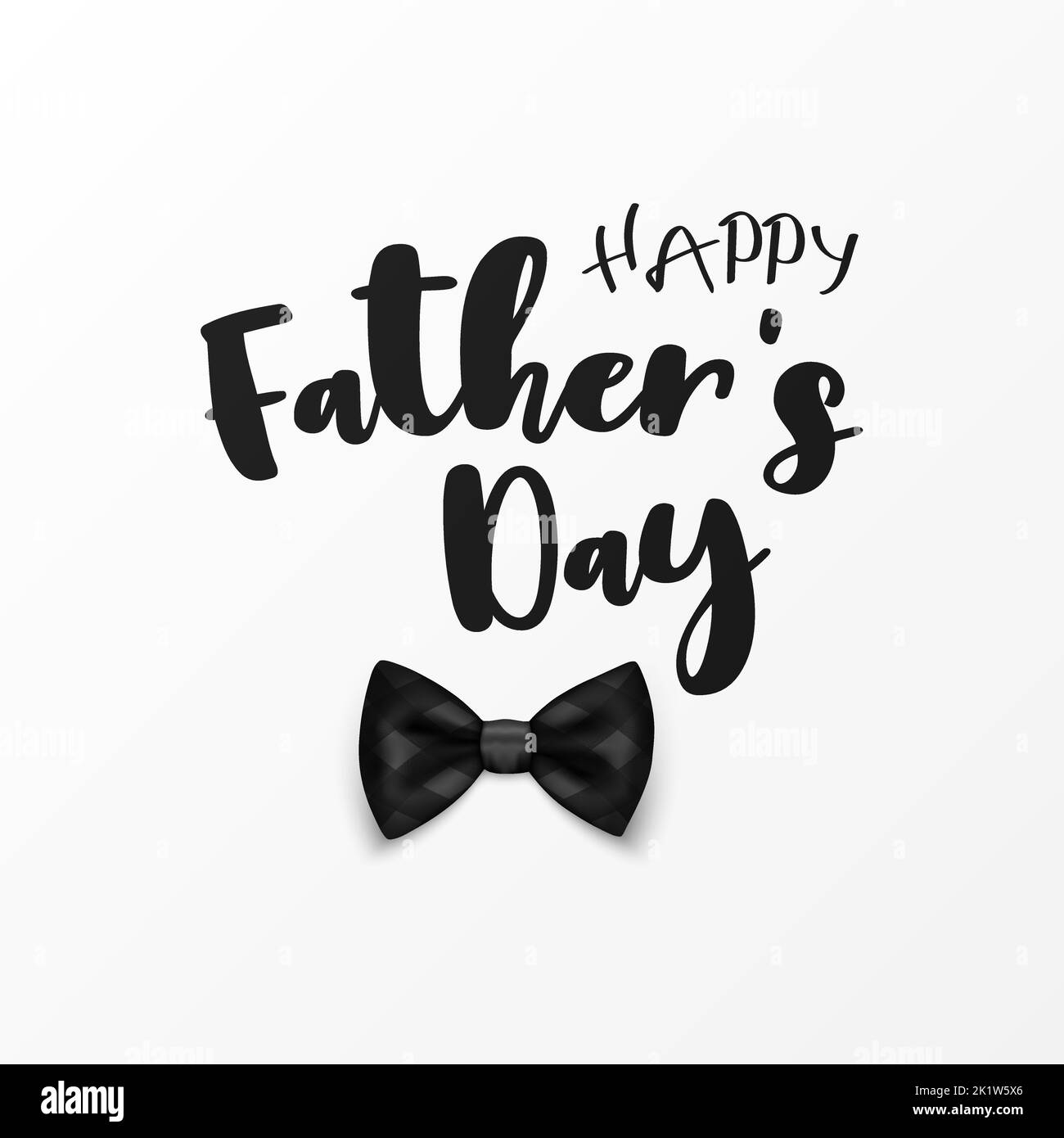 Vector Bow Tie for Father's Day Design. 3d Realistic Silk Black ...