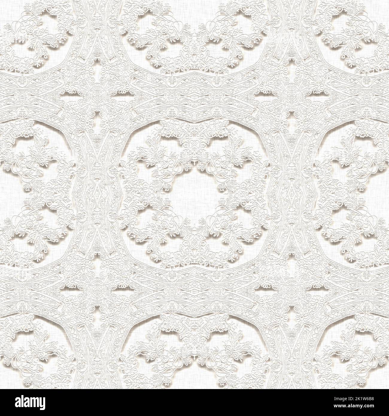White on White linen lace effect background. Minimal stylish wedding ...