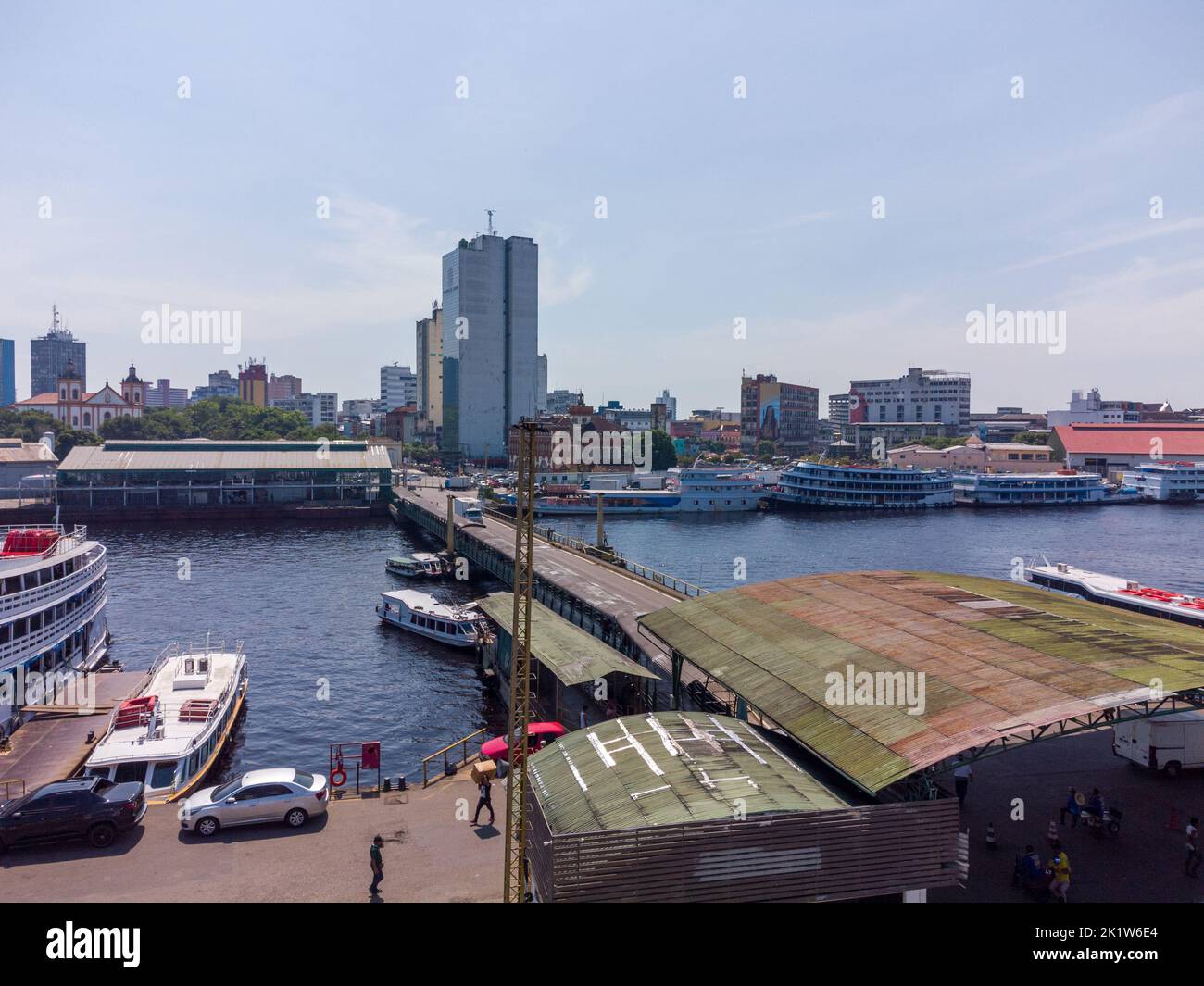 Aerial view of the city of Manaus in Amazonas state in Brazil from its ...