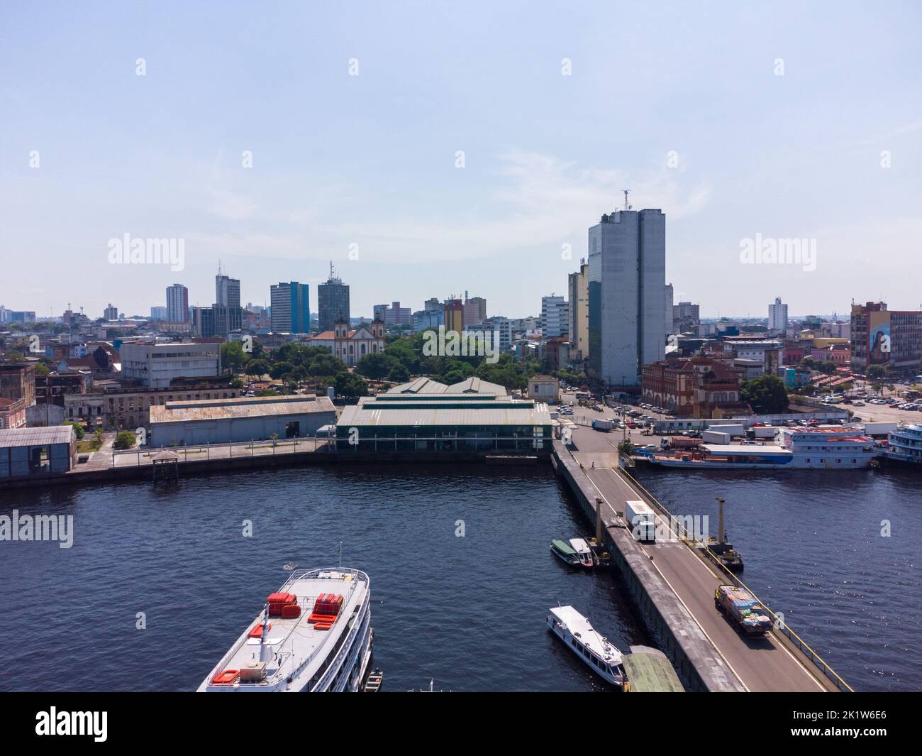 Aerial view of the city of Manaus in Amazonas state in Brazil from its ...