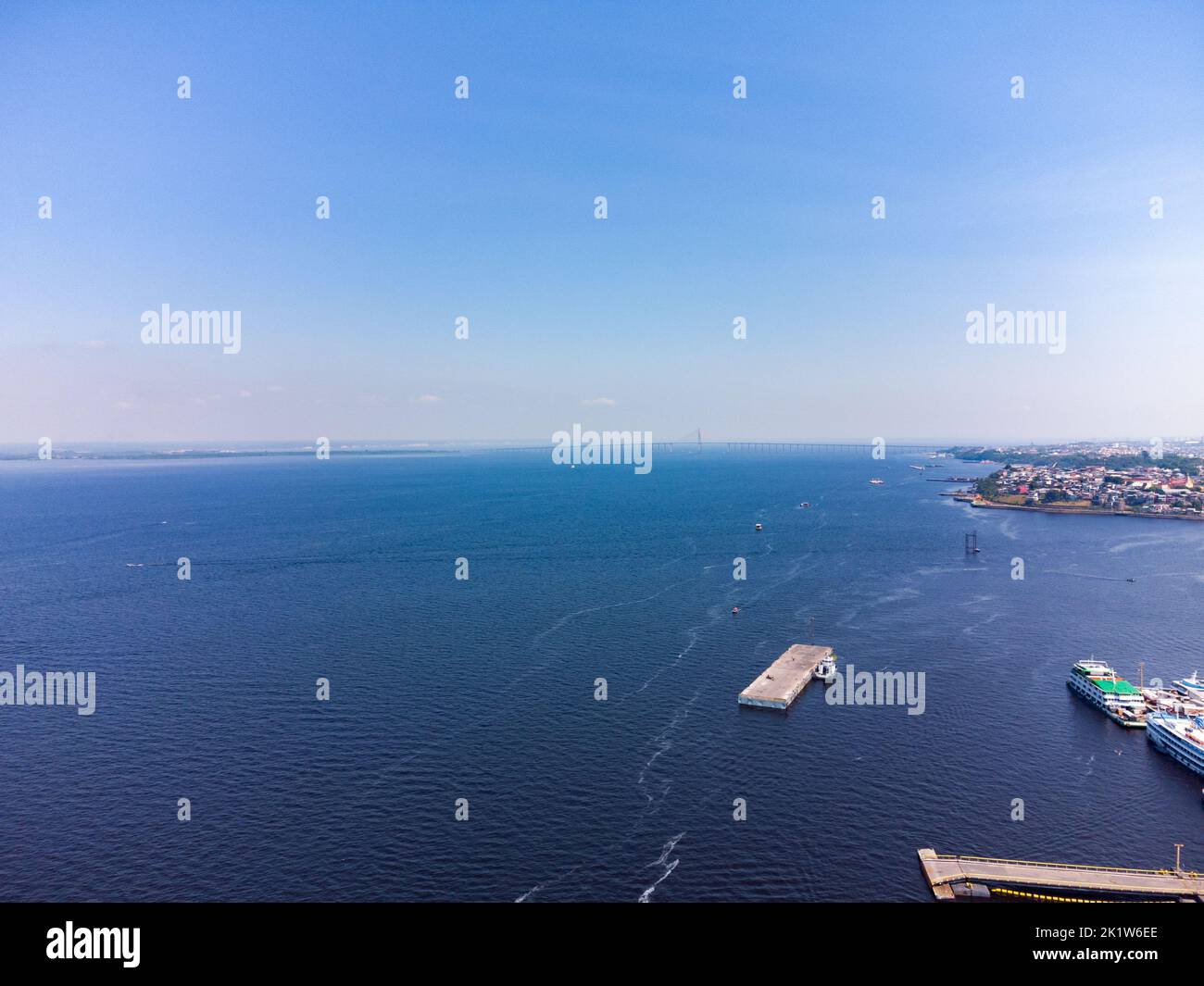 Aerial view of the city of Manaus in Amazonas state in Brazil from its ...