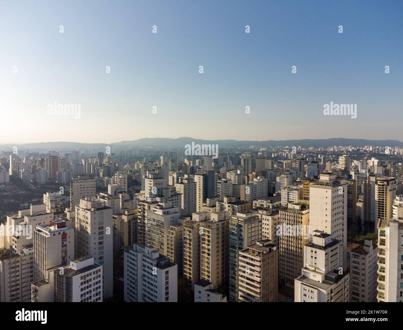 Aerial view of the "Higienópolis" neighborhood in the heart of Sao ...