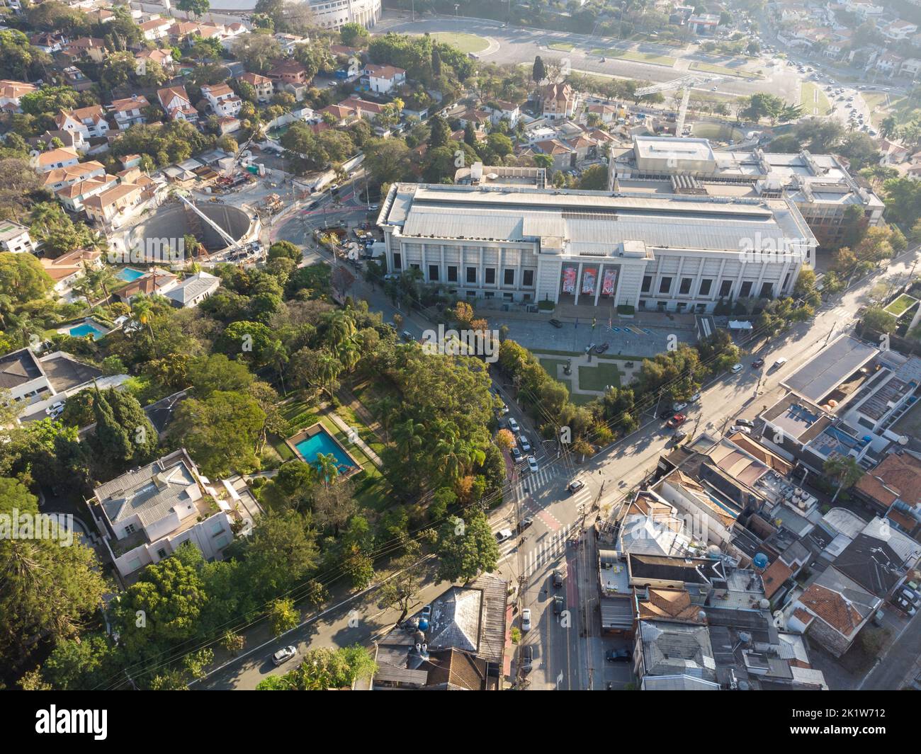 Aerial view of the "Higienópolis" neighborhood in the heart of Sao ...
