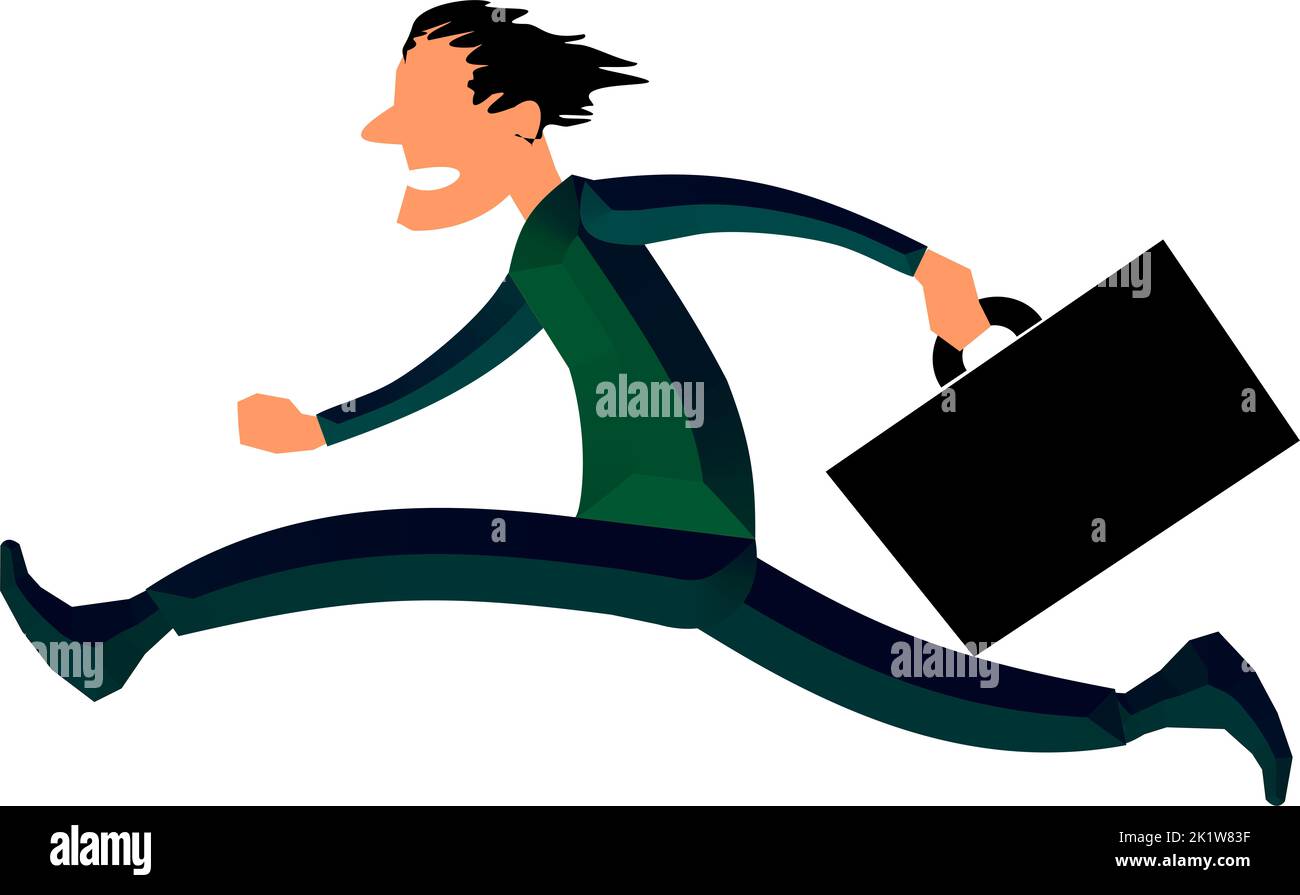 A man running to the office Stock Photo - Alamy