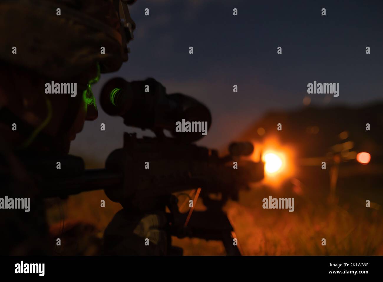 A U.S. Marine Corps machine gunner with 3d Battalion, 3d Marines ...
