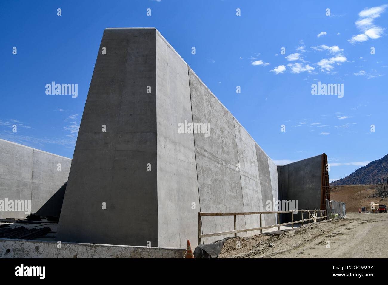 The labyrinth weir at the Isabella Dam Safety Modification Project in ...