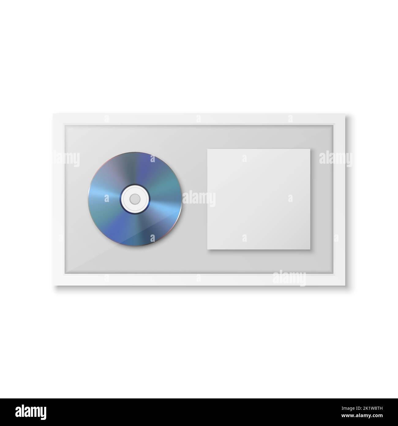 Realistic Vector 3d Blue CD, Packaging, Cover with White Frame Isolated ...