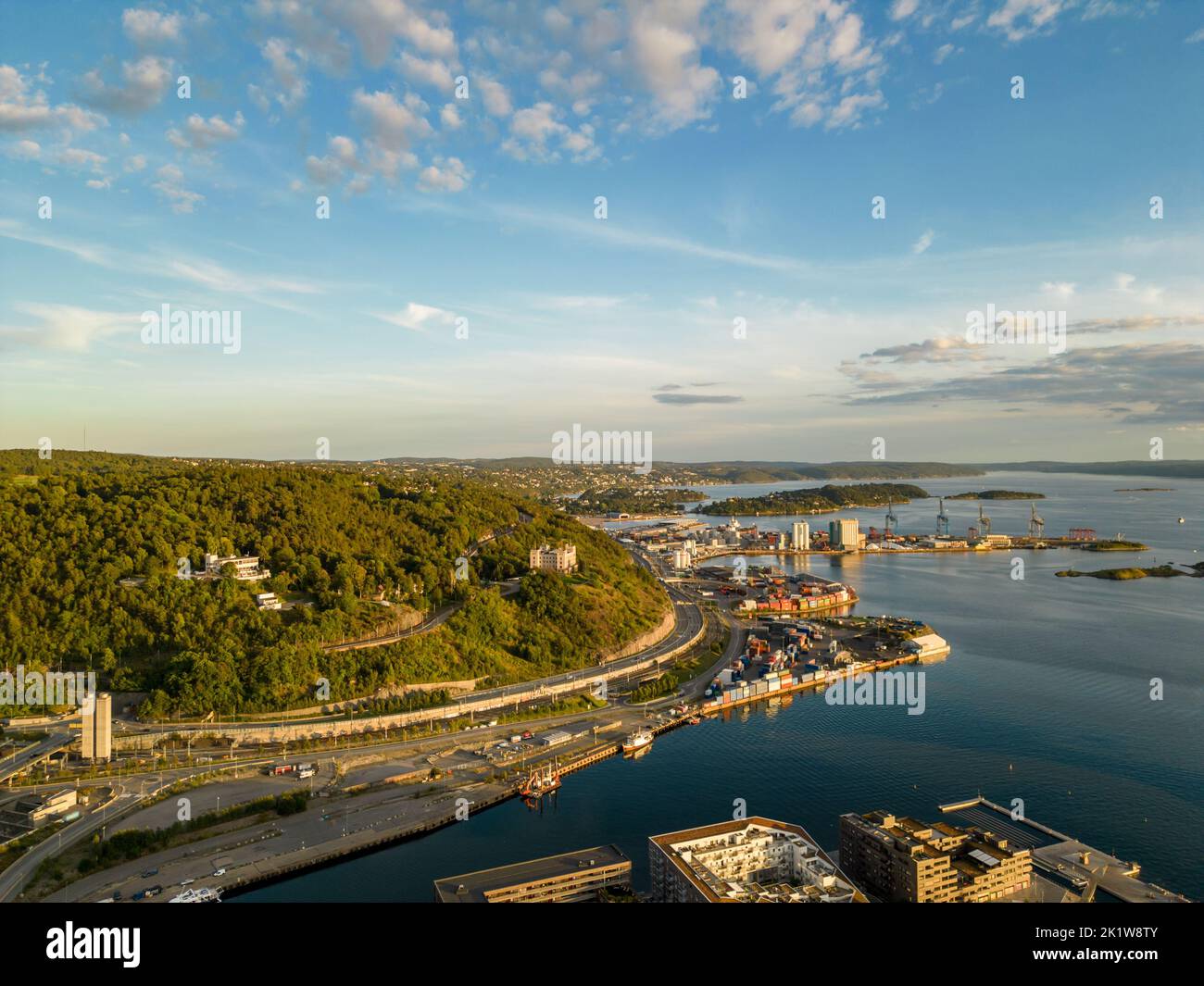Aerial fjord landscape Oslo Norway Stock Photo - Alamy