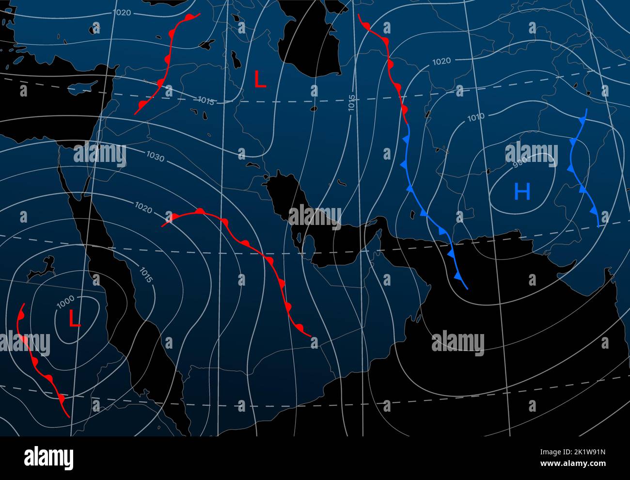 High pressure weather chart hi-res stock photography and images - Alamy