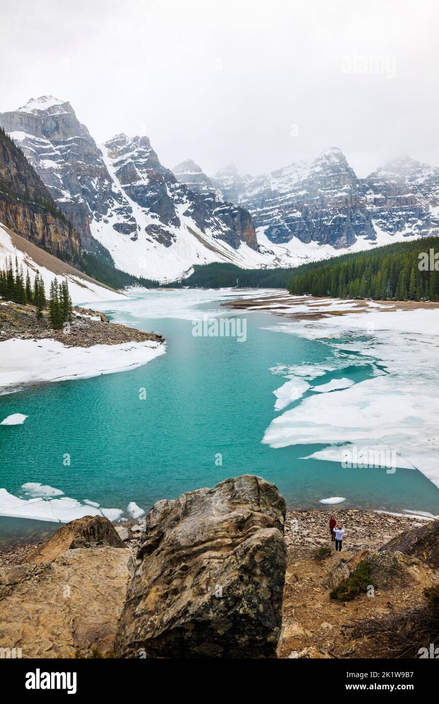 Morraine Lake; Banff National Park; Alberta; Canada; glacial; glaciers ...