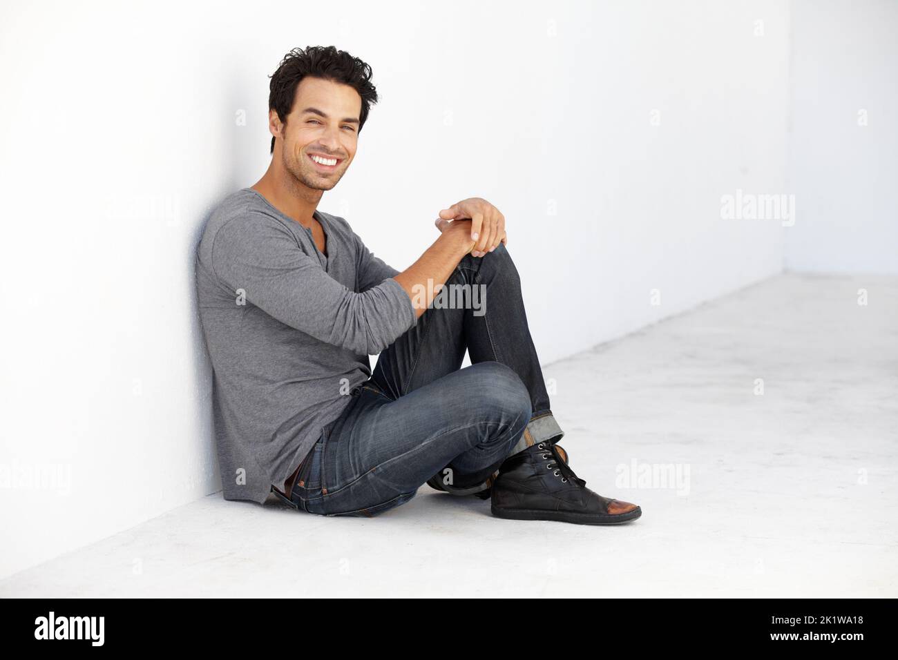Feeling good and looking great. Portrait of a handsome young man ...