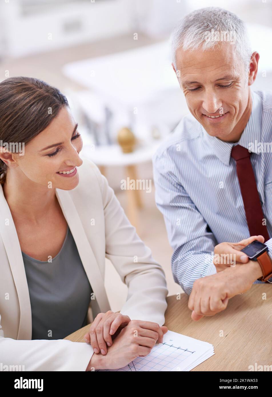 The Latest Technology On My Wrist A Businessman Showing Off His New