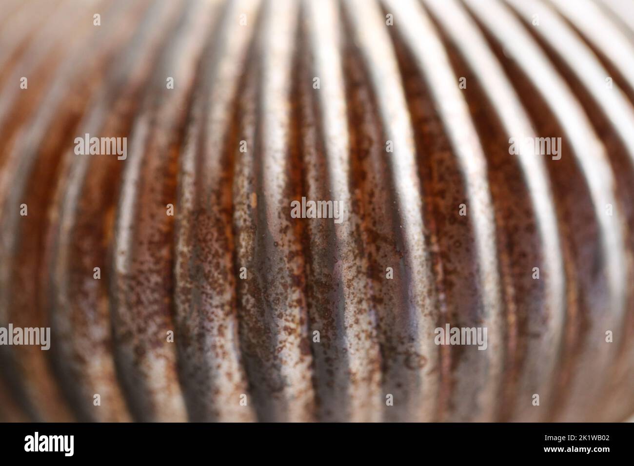 Ribbed metal rusty surface.Ribbed shiny surface.Shabby metal background ...
