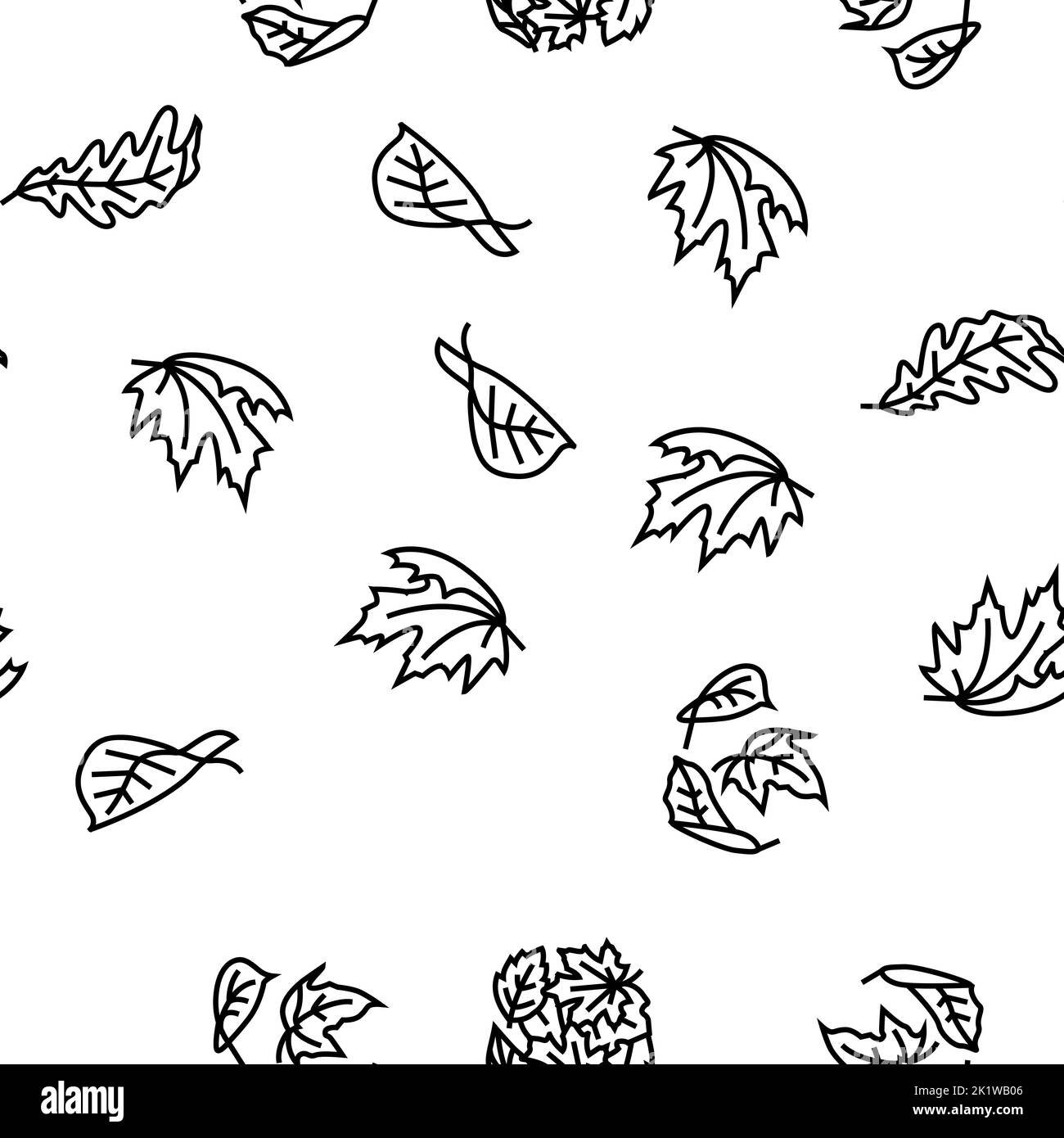 Autumn leaves icons outline Black and White Stock Photos & Images - Alamy