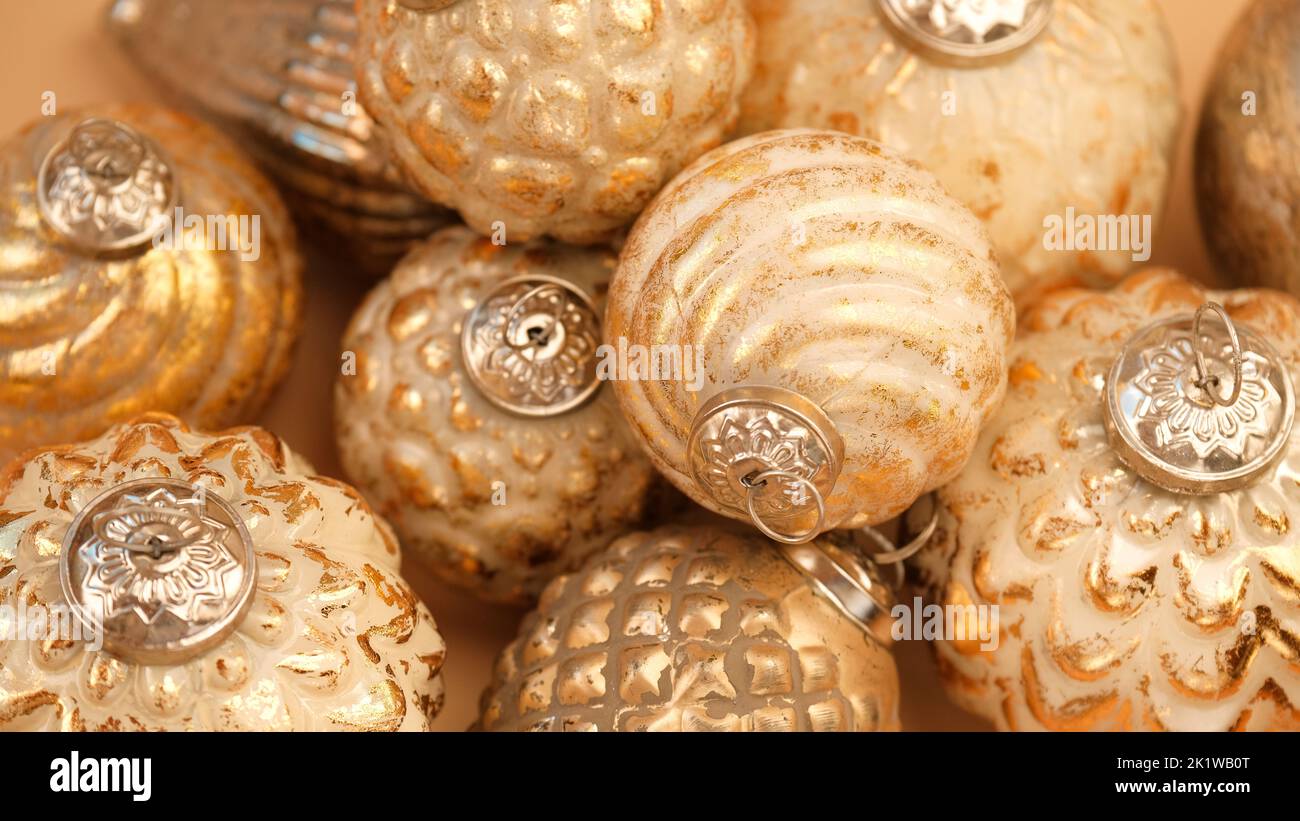 Gold color balls hi-res stock photography and images - Alamy