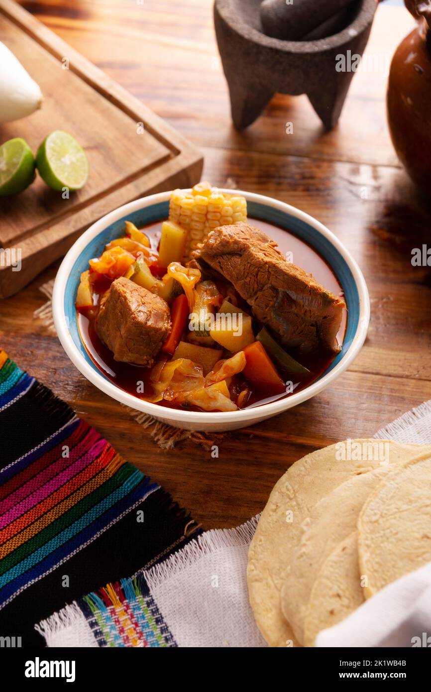 Mole de Olla. It is a balanced one pot meal, typical dish of the ...