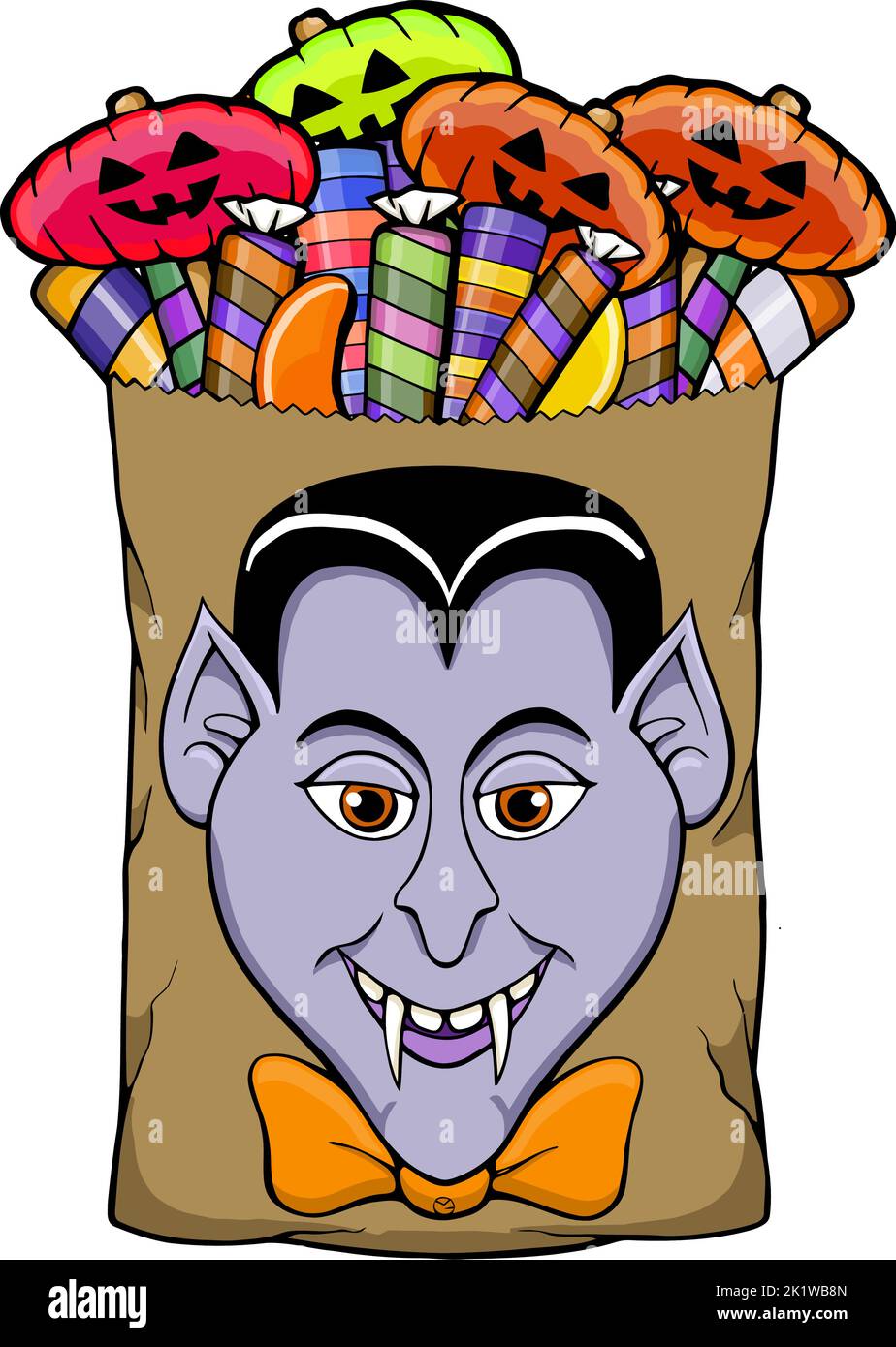 vampire face on a full bag of candy Stock Vector Image & Art - Alamy