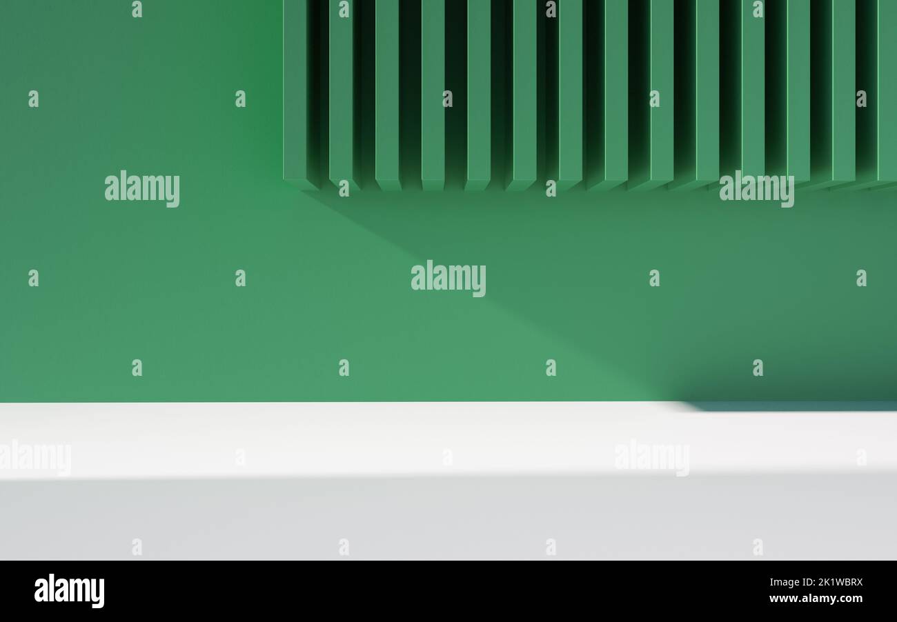 Empty building structure with geometric structure, 3d rendering ...