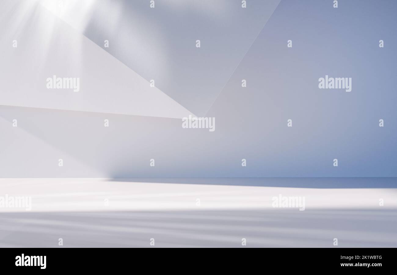 Empty building structure with geometric structure, 3d rendering ...