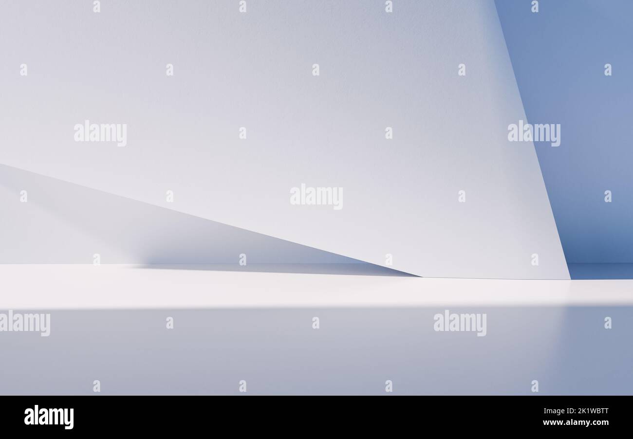 Empty building structure with geometric structure, 3d rendering ...