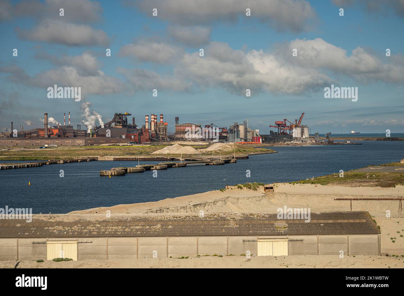 Europe, France, Dunkerque - July 9, 2022: Port scenery. Coal terminal ...