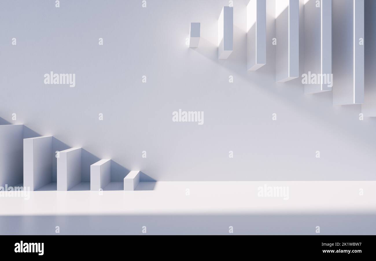 Empty building structure with geometric structure, 3d rendering ...