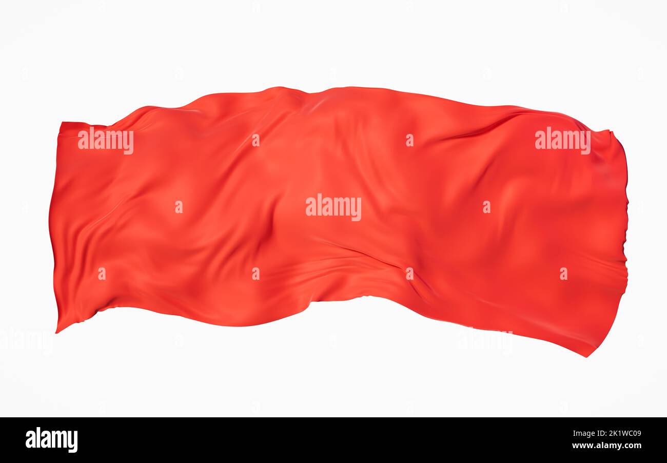 Flowing red cloth background, 3d rendering. Computer digital drawing ...