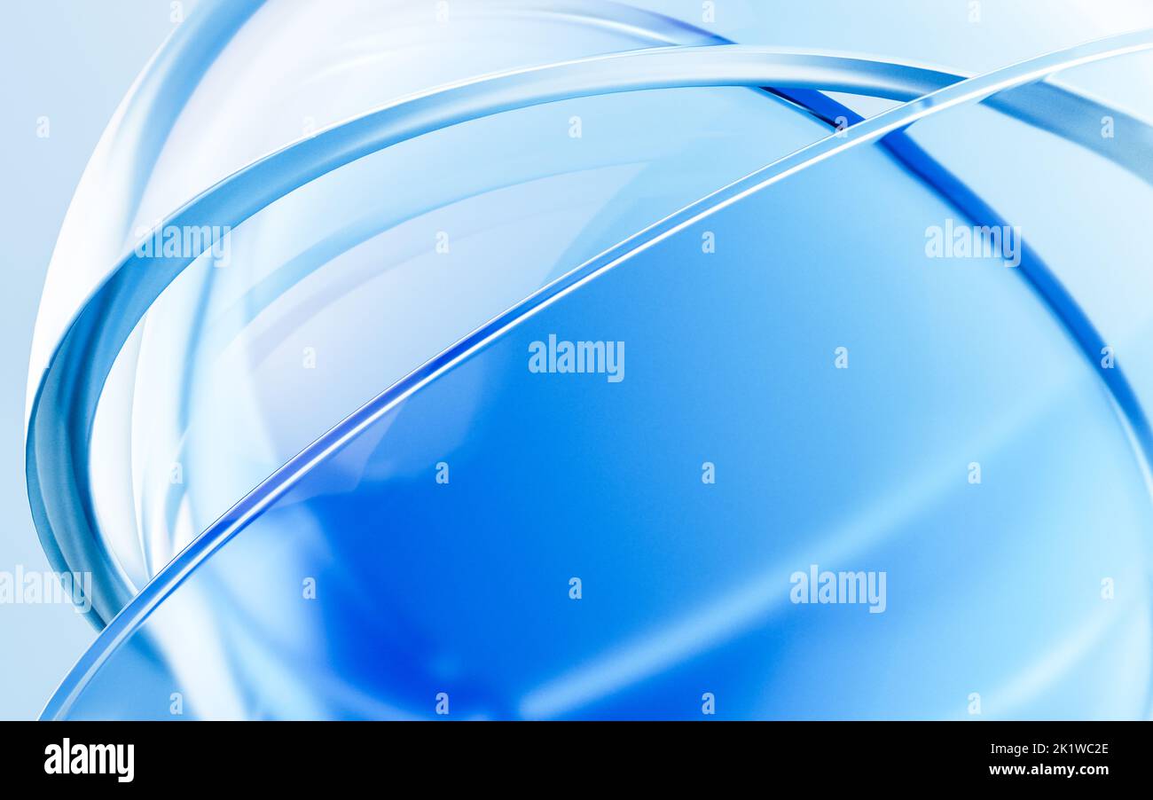 Transparent glass with gradient colors, 3d rendering. Computer digital ...